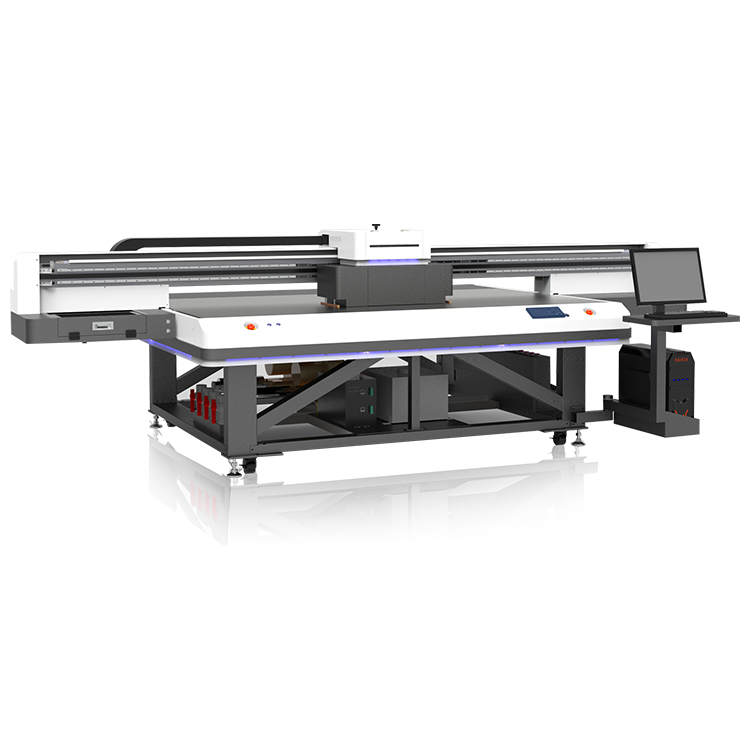 China UV-LED Flatbed Printer UV2513 with 3/4 I3200-U1 print heads factory and manufacturers | Aily